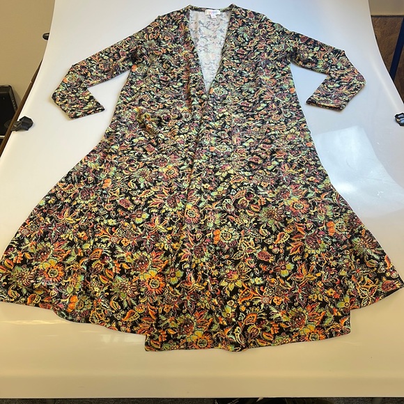 LuLaRoe | Swim | Lularoe Duster Cardigan Flower Print Knit Bathing Suit ...